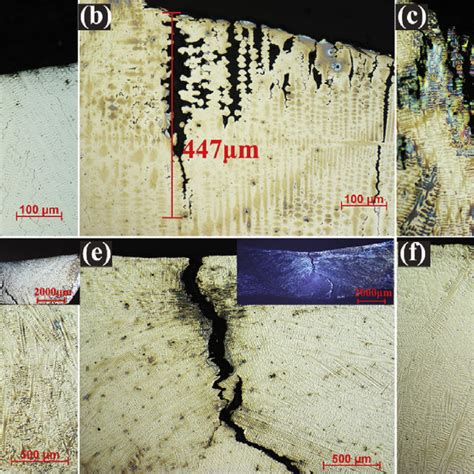 Microstructure Of Solidification Cracks Under 230 A A Main Crack Download Scientific Diagram