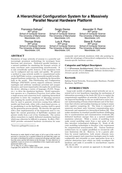 Pdf A Hierachical Configuration System For A Massively Parallel