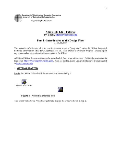 Xilinx ISE Tutorial FPGA Design Flow