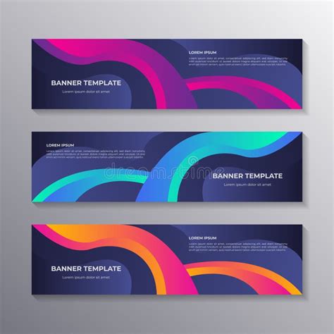 Modern Abstract Gradient Banner Template Applicable For Banners Header Footer Advertising
