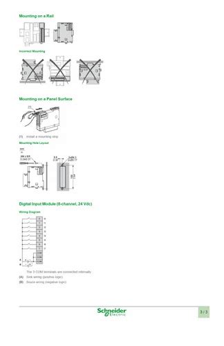 schneider digital input module tm3di8g modicon tm3 8 inputs spring
