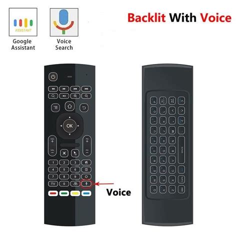 Wireless Backlit Air Mouse Keyboard With Smart Voice Remote Control
