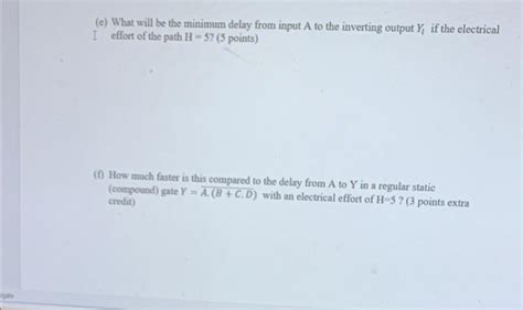 Solved C Sketch The Transistor Level Schematic Of A