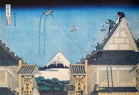 富岳四十六景葛饰北斋放风筝堆糖美好生活研究所