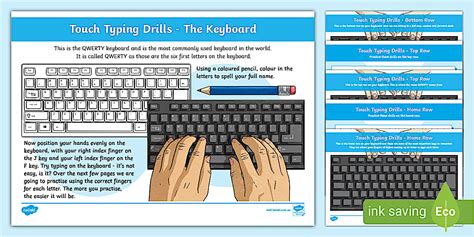 Touch Typing Practice Drills Typing Resources Twinkl