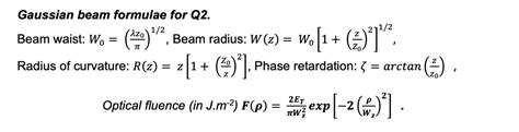Solved Q 2b 5 Marks Show How The Wavefront Curvature