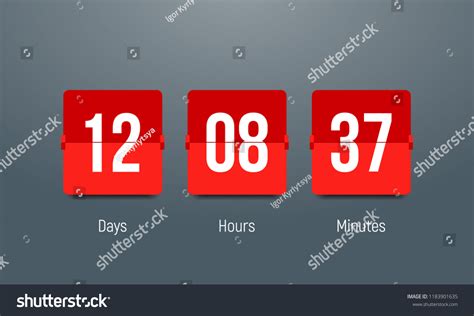 Countdown Timer Clock Counter Vector Template Stock Vector Royalty Free Shutterstock
