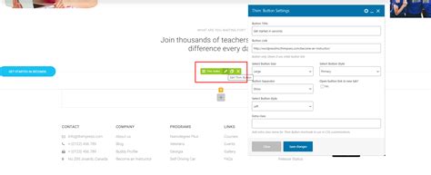 Button Get Started In Seconds Wp Bakery Thimpress Docs
