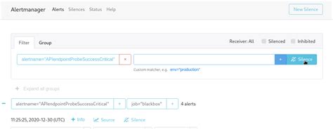 Prometheus Alertmanager Web Ui Alerts Silence