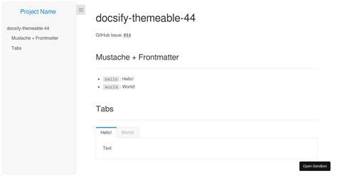 Docsify Themeable Codesandbox