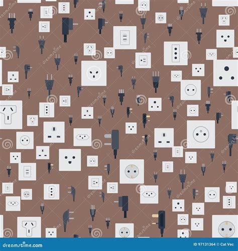 Electric Outlet Vector Illustration Energy Socket Electrical Outlets
