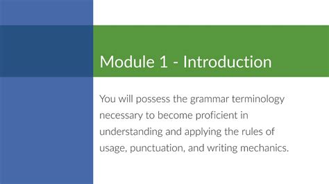 module 1 overview grammar youtube