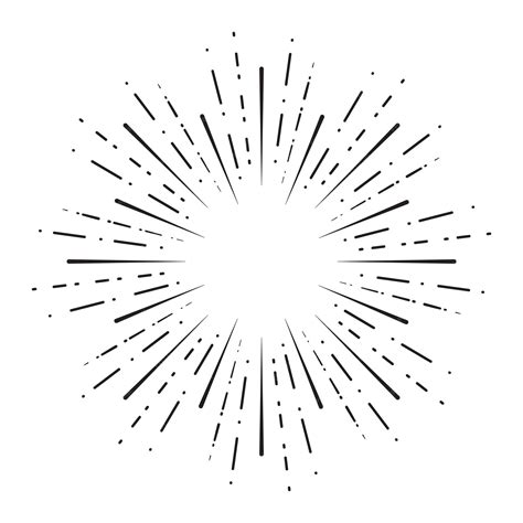 Premium Vector Sunburst Retro Dash Lines Radial Vector Illustration