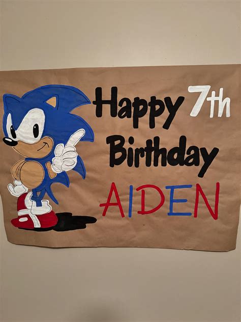 Sonic Birthday Sonic Party Banner Sonic The Hedgehog Sonic Craft