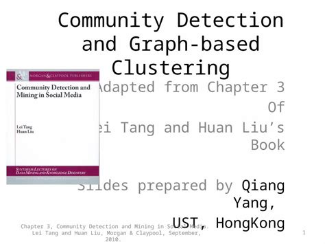 Pptx Community Detection And Graph Based Clustering Adapted From