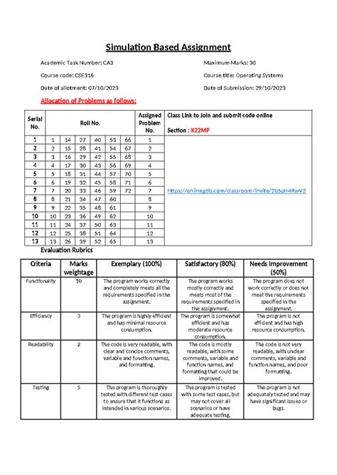 simulation based assignment ca3 simulation based assignment academic task number ca3 maximum
