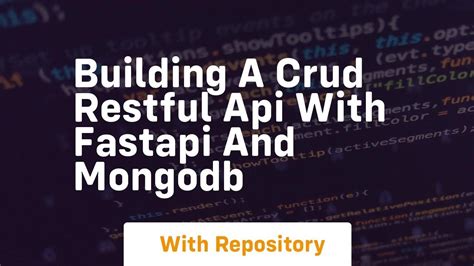 Building A Crud Restful Api With Fastapi And Mongodb YouTube