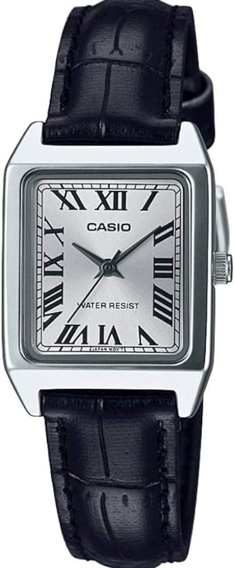 Casio Ltp V007l 7b1 Womens Rectangular Leather Strap