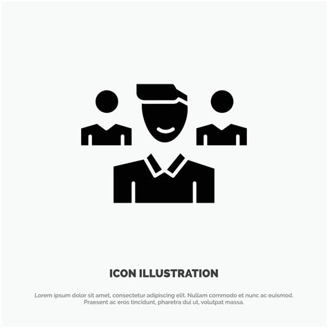 Team User Manager Squad Solid Glyph Icon Vector 13310111 Vector Art At Vecteezy