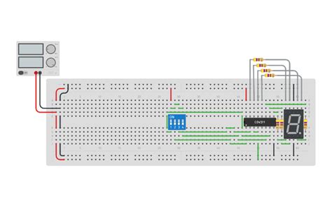 circuit design 七段顯示器 tinkercad