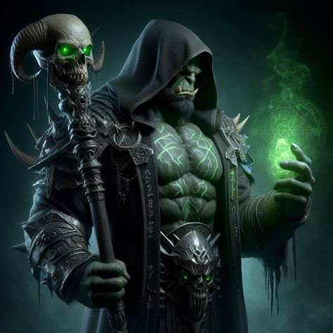 World Of Warcraft Ork Warlock By Picknikker On Deviantart