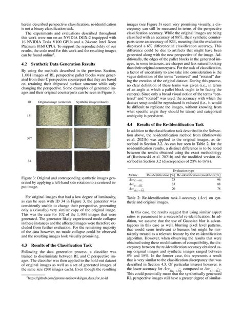 On The Applicability Of Synthetic Data For Re Identification Deepai