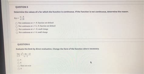 Solved Questions Determine The Values Of X For Which The