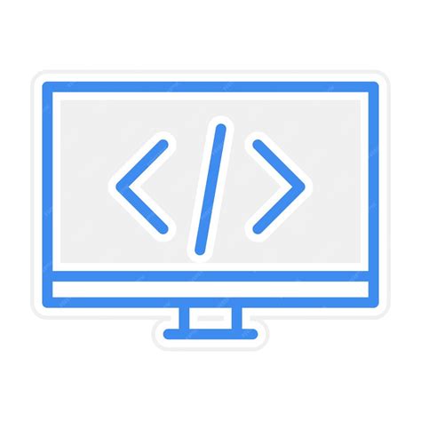 Premium Vector Laptop Coding Vector Illustration