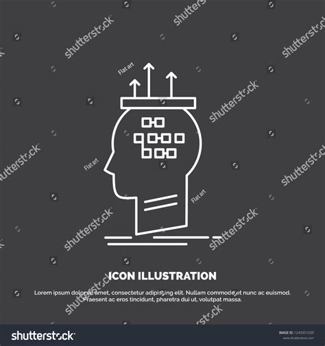 Algorithm Brain Conclusion Process Thinking Icon Vector De Stock