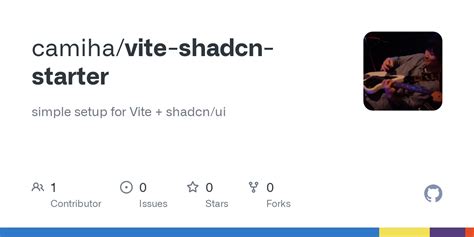 Github Camiha Vite Shadcn Starter Simple Setup For Vite Shadcn Ui