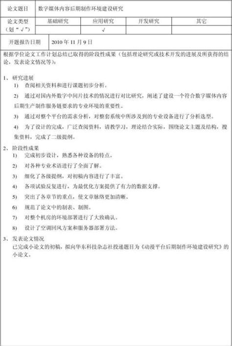 20xx工程硕士学位论文中期检查表考核表 范文118