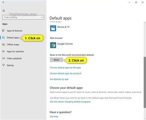 Choose Default Apps In Windows 10 Tutorials