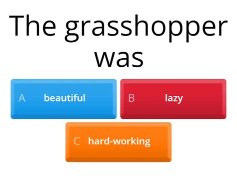 The Ant And The Grasshopper Comprehension Pt 1 Quiz