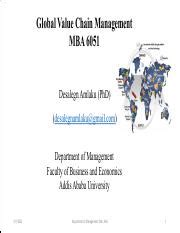 Global Value Chain Management Analyzing Strategic Challenges Course Hero