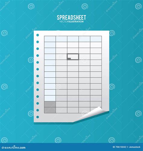 Spreadsheet Design Business And Infographic Concept Stock Vector Illustration Of Accounting