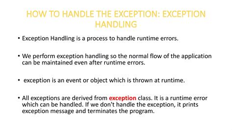 Exception Handling C Pptx