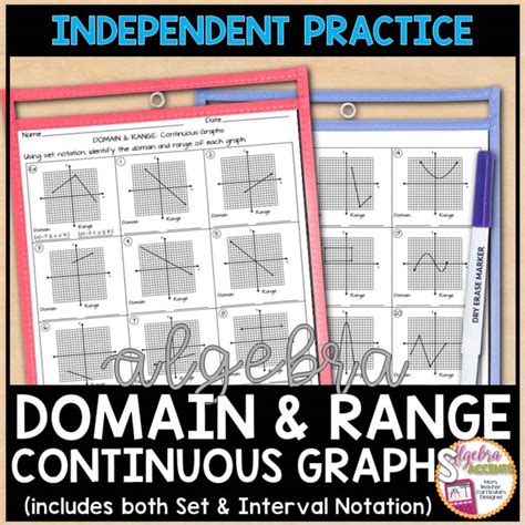 Identifying The Domain And Range From Continuous Graphs By Algebra Accents