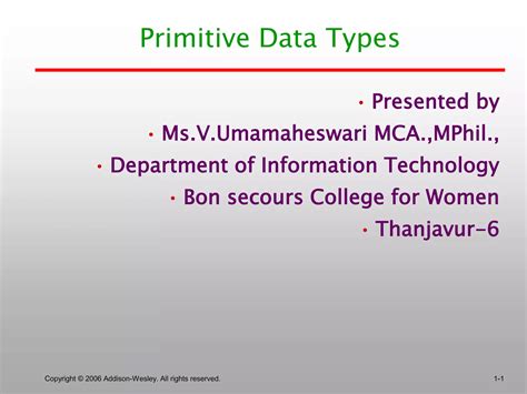 Primitive Data Types In Java Ppt