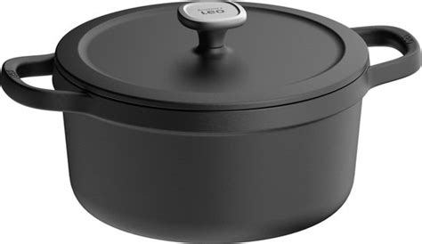 Leo Kookpot Met Deksel Graphite Cast Iron Ø 26cm Zwart Pfas Vrij