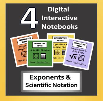 Digital Interactive Notebook BUNDLE Exponents Scientific Notation