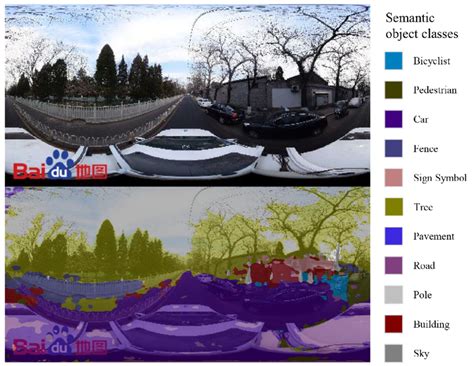 An Example Of Semantic Segmentation Processing Of Baidu Street View Download Scientific Diagram