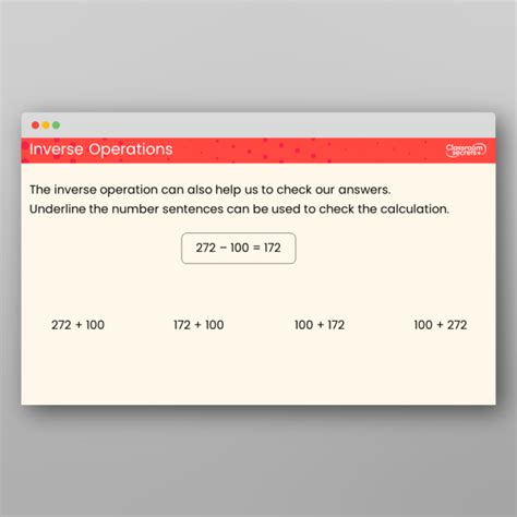 Year 3 Inverse Operations Teaching Ppt Resource Classroom Secrets