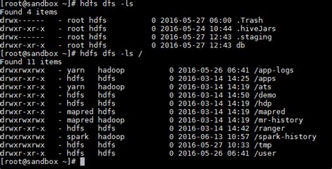 hadoop difference between hdfs dfs ls and hdfs dfs ls stack