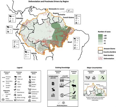 Distribution Of Cases Since 1970 And Cumulative Deforestation Since Download Scientific