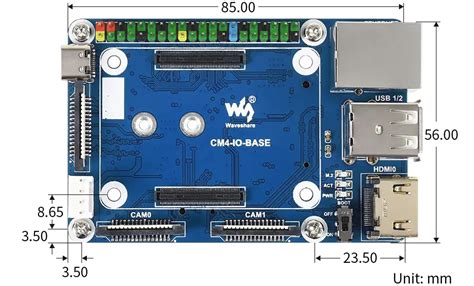 Waveshare Mini Base Board For Raspberry Pi Compute Module Robotshop