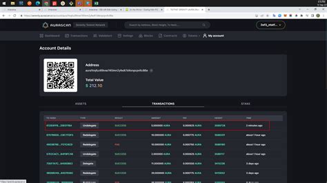 Aurascan Accountdetails Not Display Information At Stake Tab · Issue