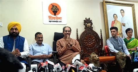 Delhi Cm And Aap National Convener Arvind Kejriwal With Former