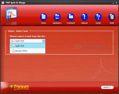 PDF Split Or Merge Screenshot And Download At SnapFiles Com
