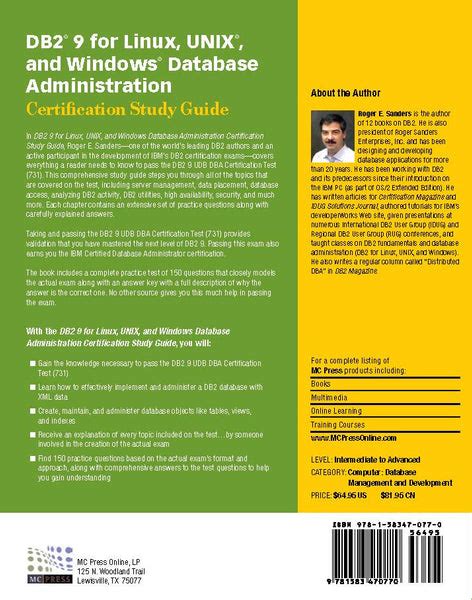 Db2 9 For Linux Unix And Windows Database Administration Exam 731