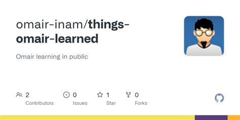 Github Omair Inamthings Omair Learned Omair Learning In Public